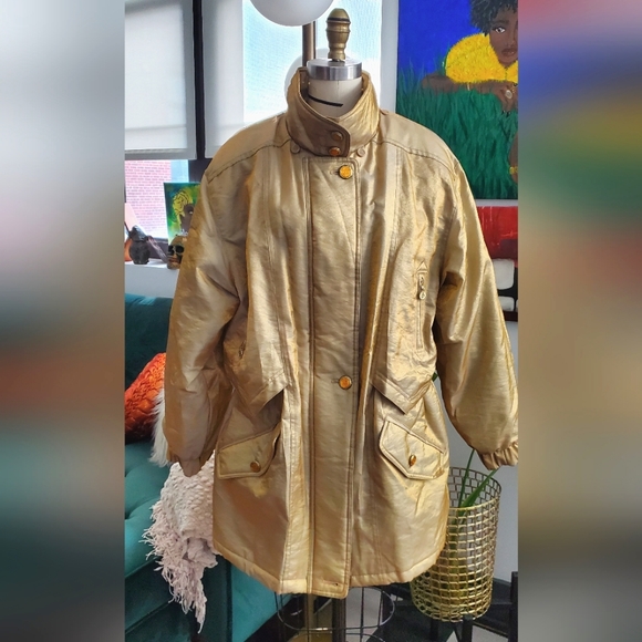 Bernardo | Jackets & Coats | Vintage Gold 8s Coat | Poshmark